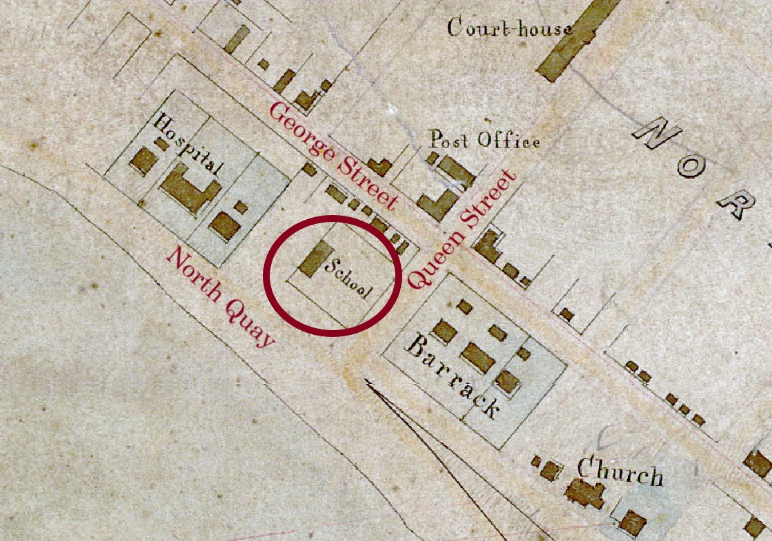 Galloway map 1856 town closeup st johns school | Highgate Hill and Its ...